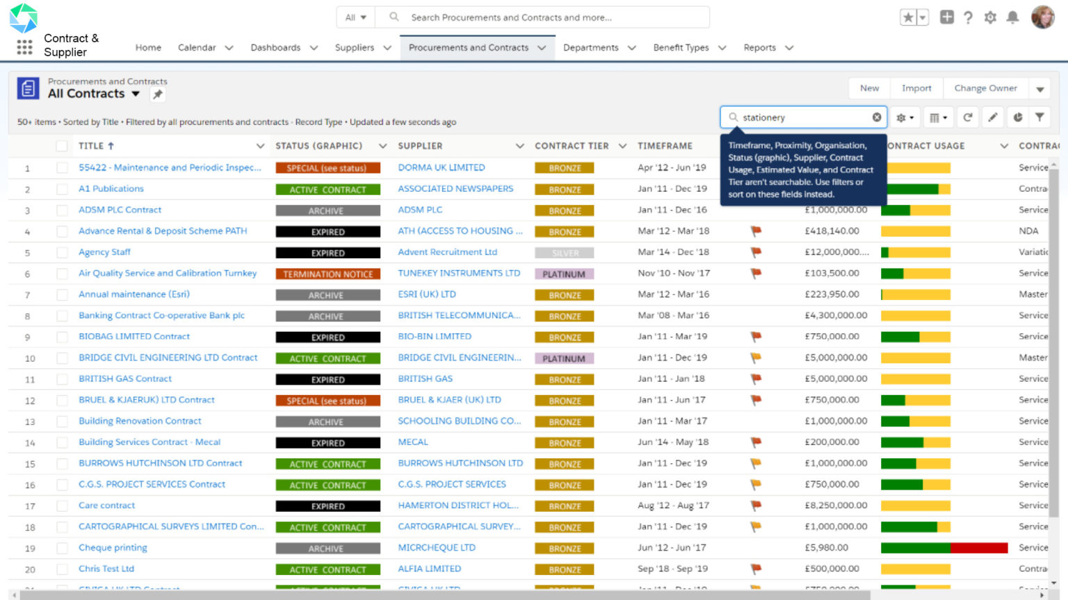 Procurement Database Software – Contract & Supplier App | Atamis